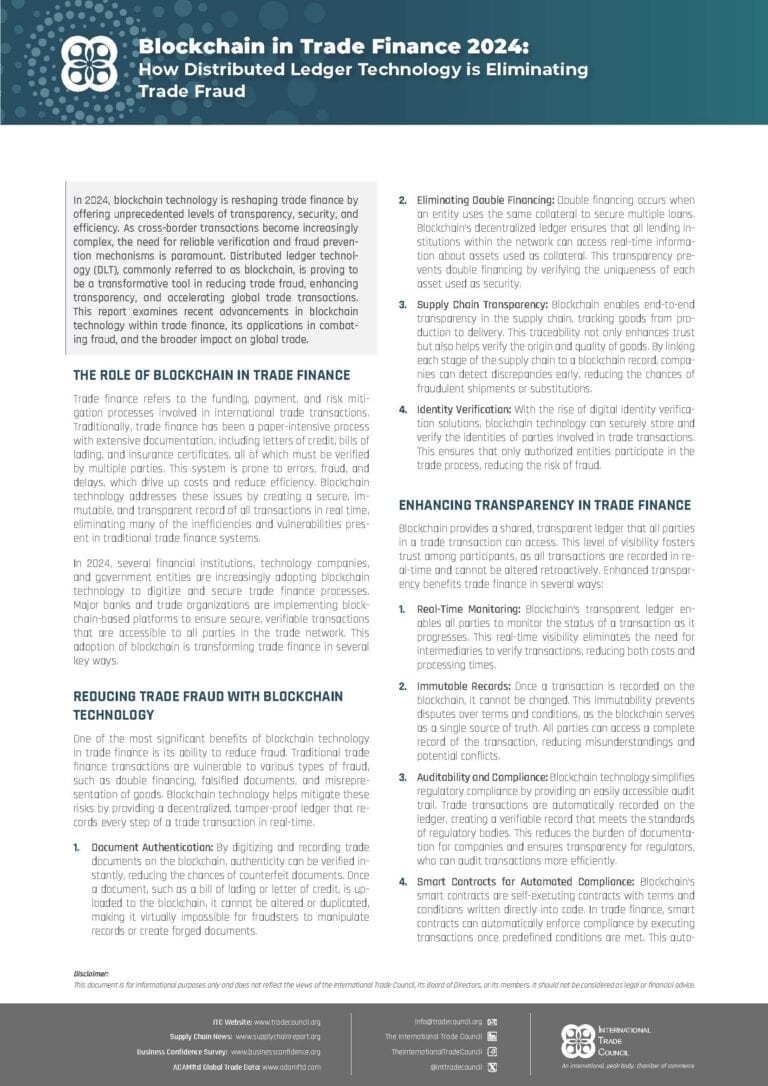 Blockchain in Trade Finance 2024 How Distributed Ledger Technology is Eliminating Trade Fraud ...