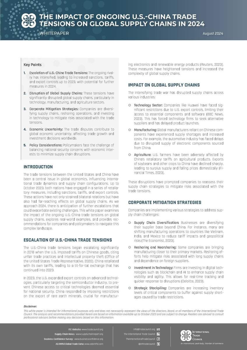The Impact of Ongoing U.S.-China Trade Tensions on Global Supply Chains ...