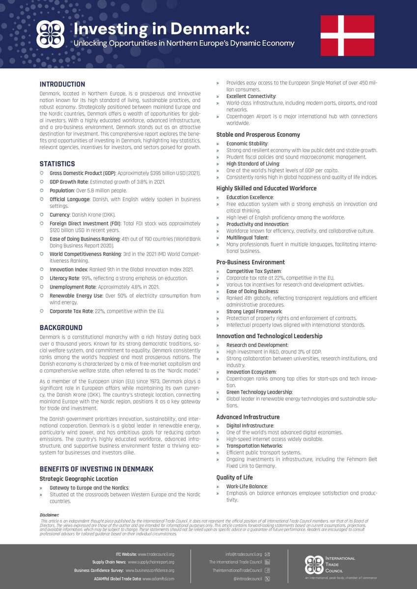 Investing in Denmark - The International Trade Council